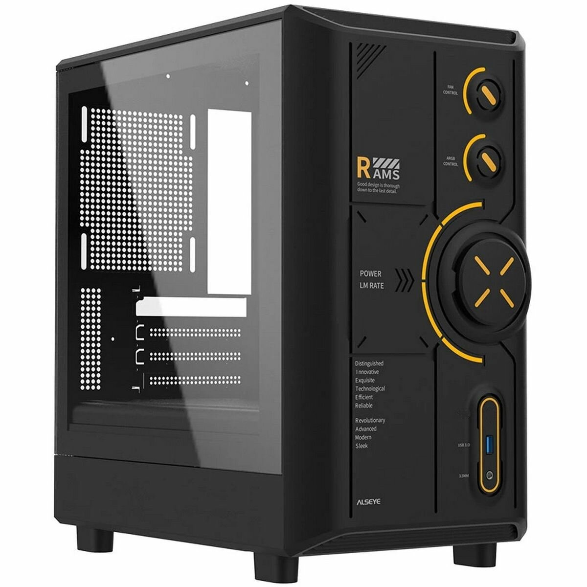 Корпус для ПК ALSEYE RAMS 2.0 240-B, черный AS.07.0213