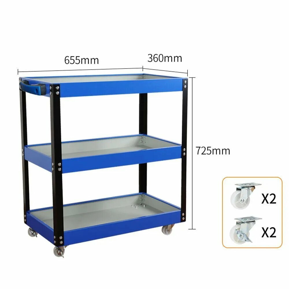 Инструментальная тележка 72.5 х 65.5, 3 секц.