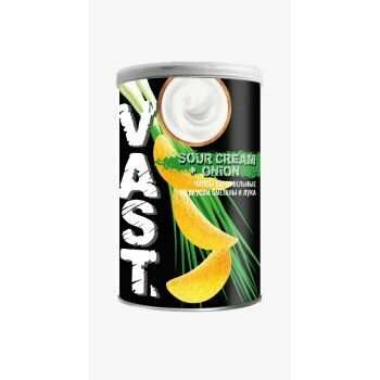 Чипсы картофельные VAST со вкусом сметаны и лука, 24 шт. по 70г.