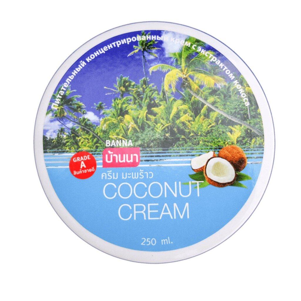 Крем для тела Banna с маслом кокоса, коэнзимом Q10 и витамином Е 250 мл.