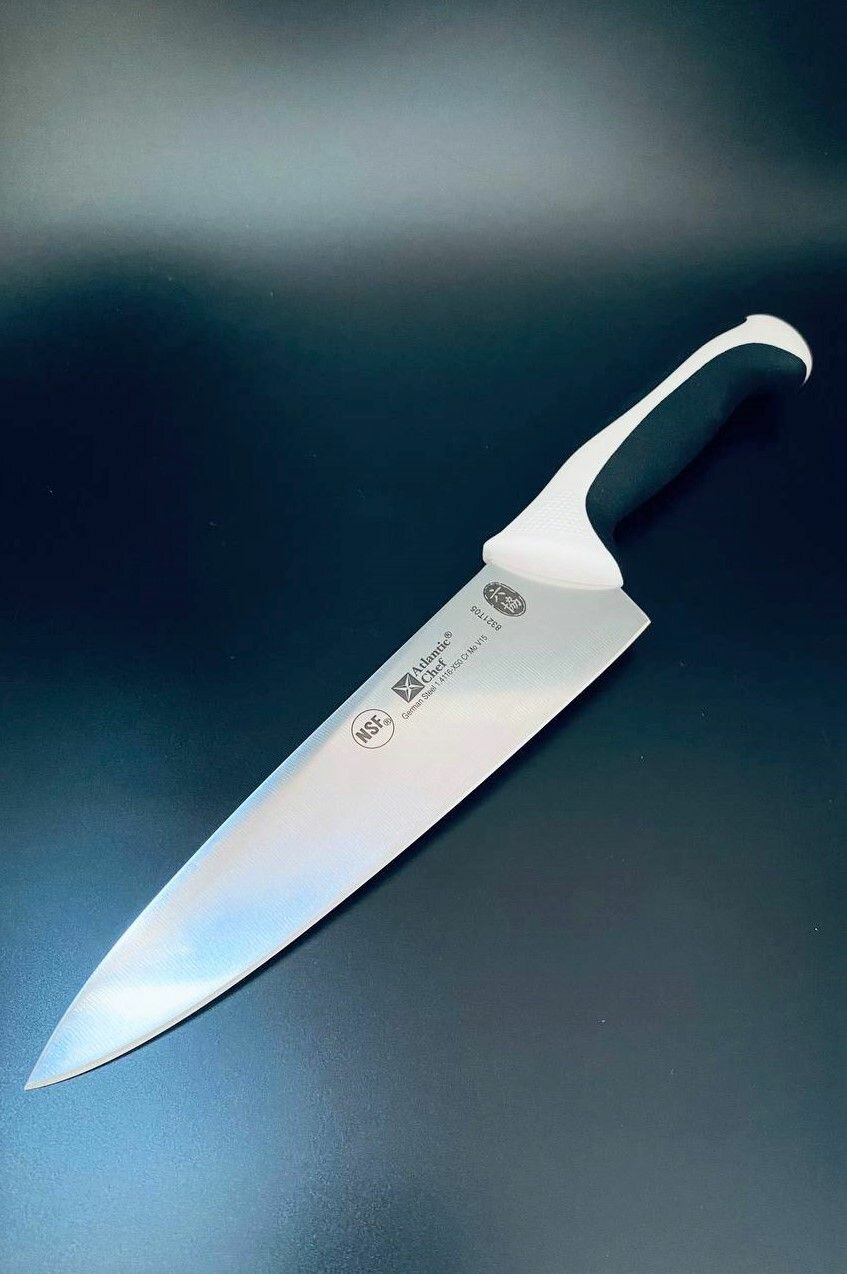 Нож Atlantic Chef Кухонный Поварской, белый, 21 см