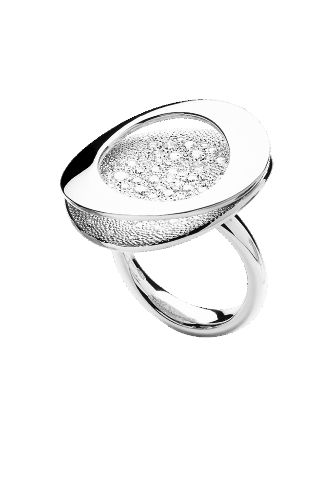 Кольцо, белое золото, 750 проба