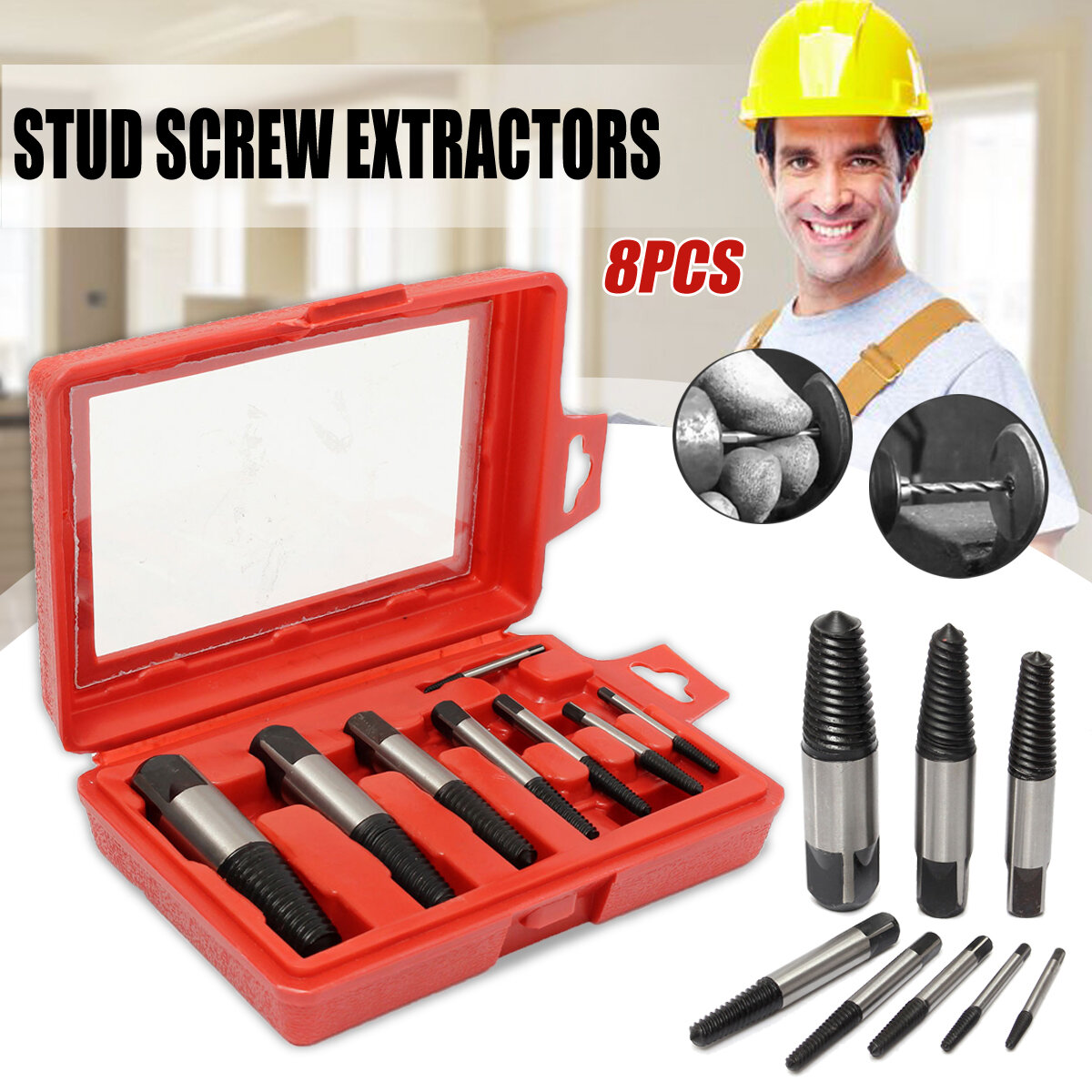 Полезные инструменты 8 шт. Easy Speed Out Set Removal Screw Extractor Remover для сломанных поврежденных болтов и шпилек