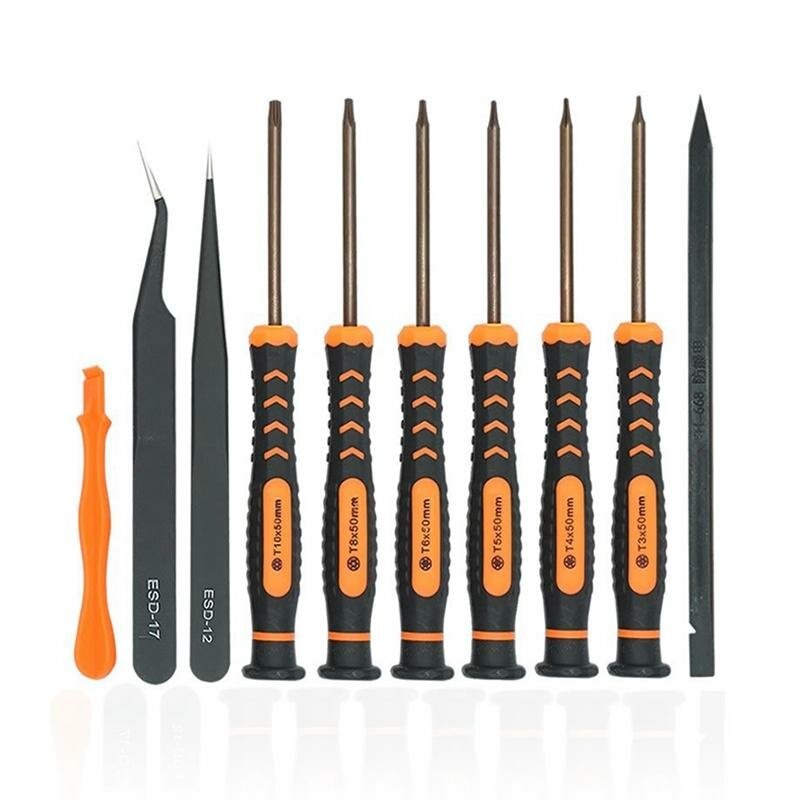 Набор отверток Torx 10 в 1 с битами Torx T3 T4 T5 T6 T8 T10, подходит для разборки и ремонта электронного оборудования, такого как мобильные телефоны и ноутбуки