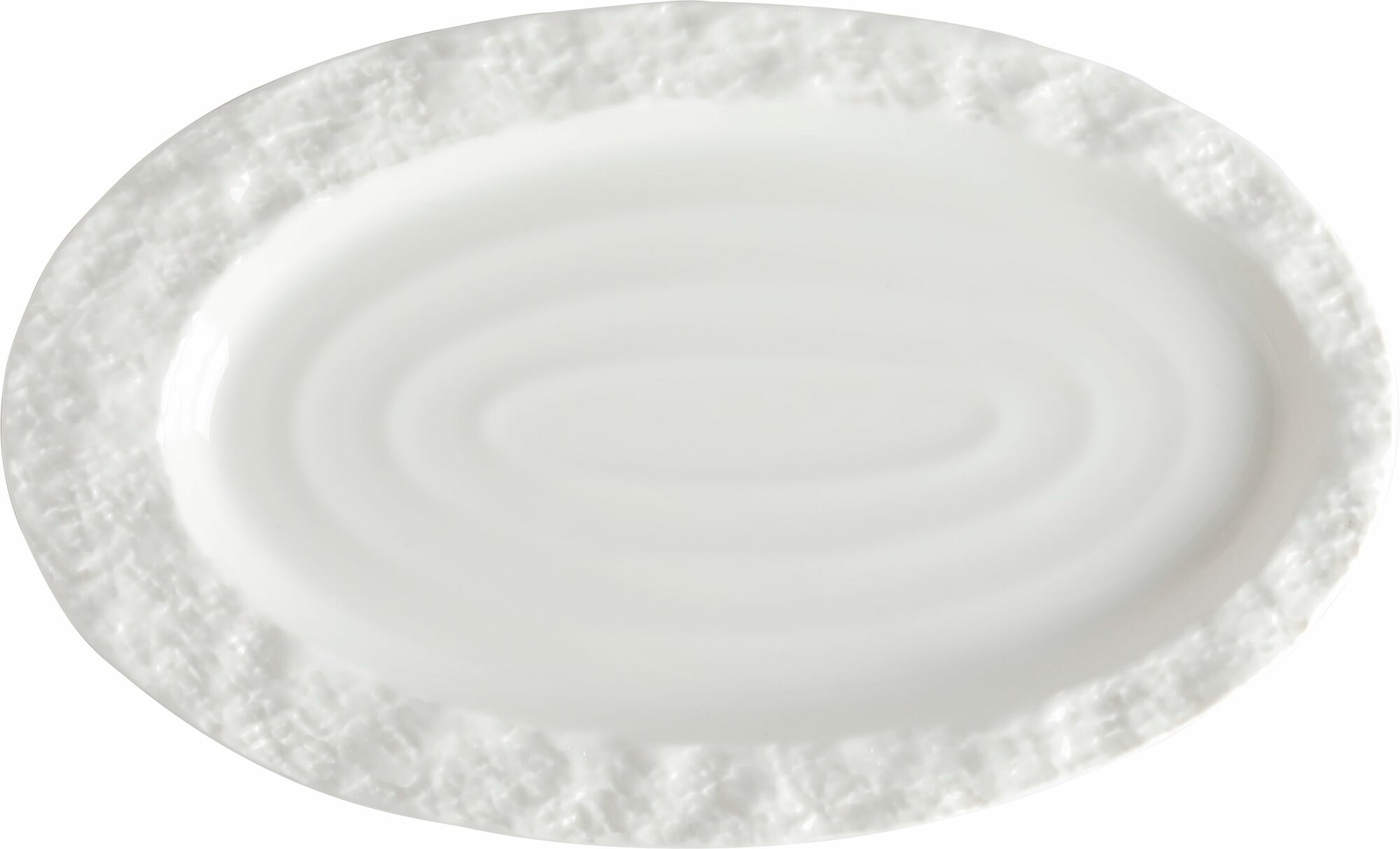 Блюдо сервировочное фарфоровое овальное HOME CHEF ERA Centrum, 25x15 см, белое