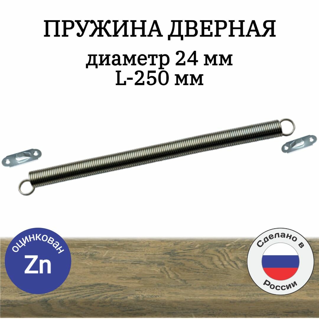 Пружина дверная диаметр 24 мм, длина 250 мм, 1 шт