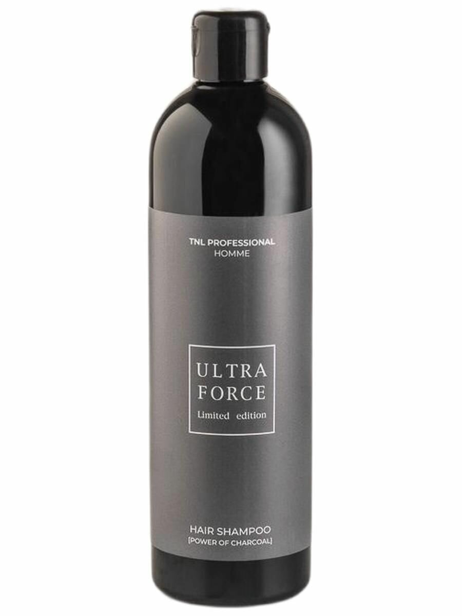 TNL Шампунь мужской Ultra Force 400мл с черным углем