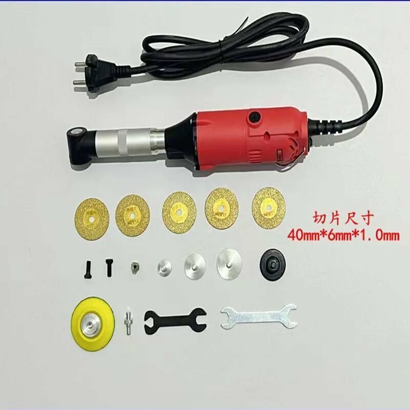 Угловой гравер с усиленным валом, с пятью режущими лезвиями, 40мм