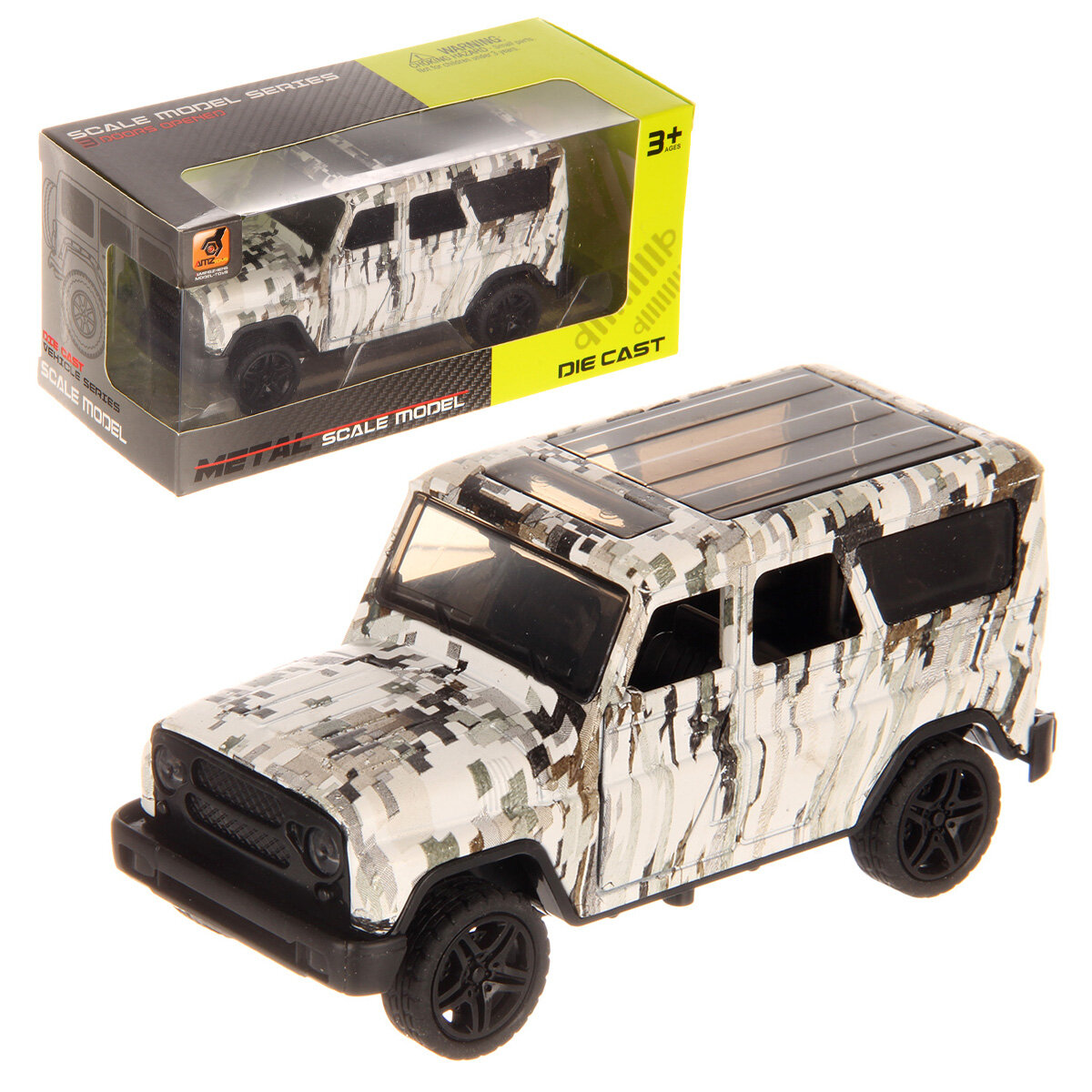 Машинка Veld Co, металлическая, инерционная, масштаб 1:36, с подсветкой и звуковыми эффектами