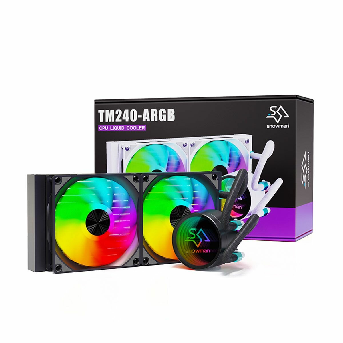 Система водяного охлаждения SNOWMAN TM240-ARGB, черная