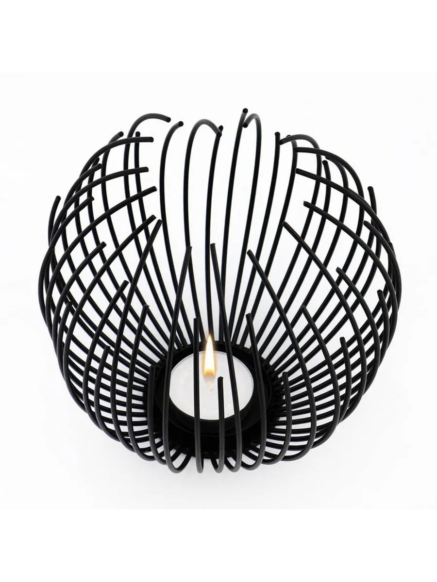 Стильный металлический подсвечник 'Шар' — элегантность и уют