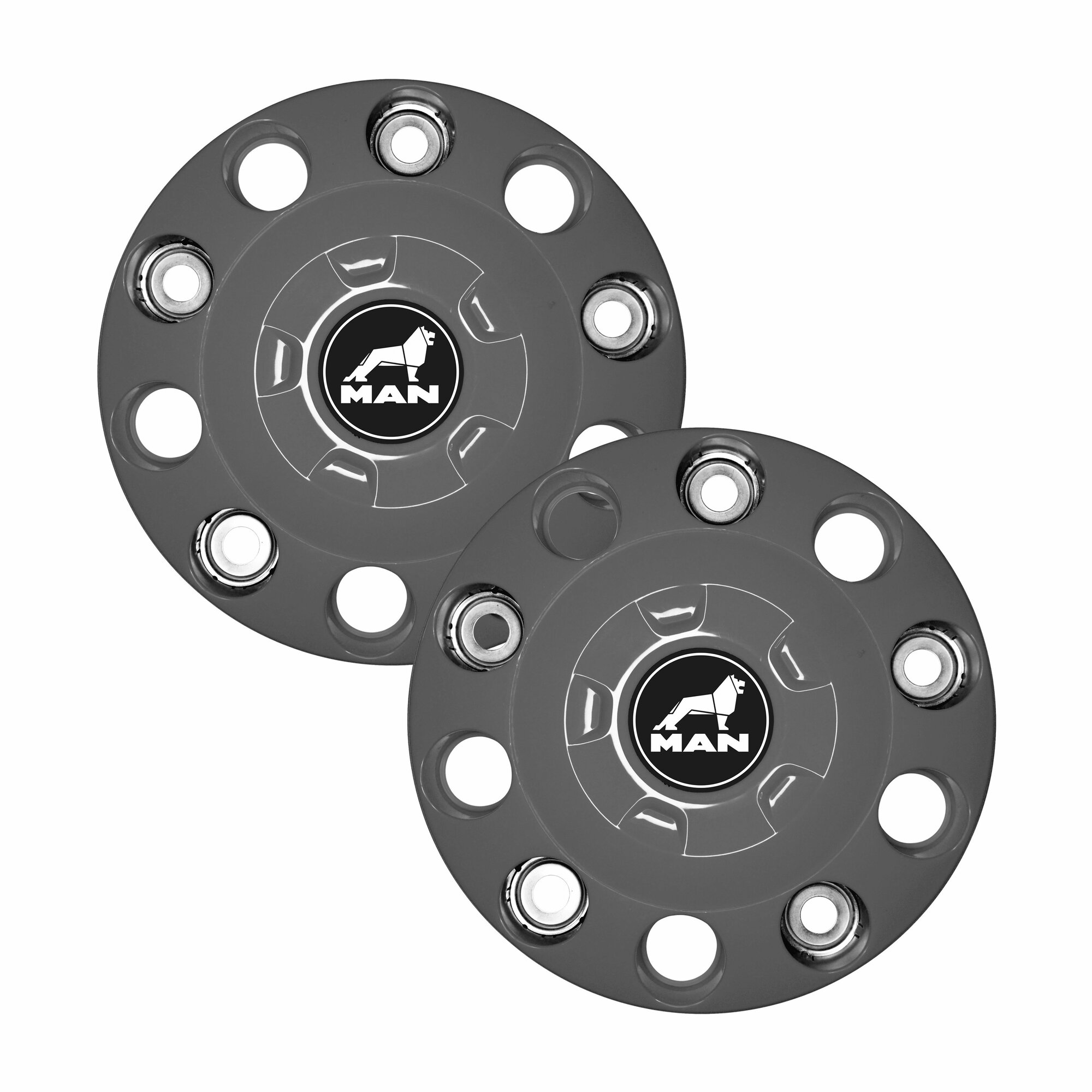 Колпаки ступичные R 22,5 "Дакар" MAN серые - 2 шт