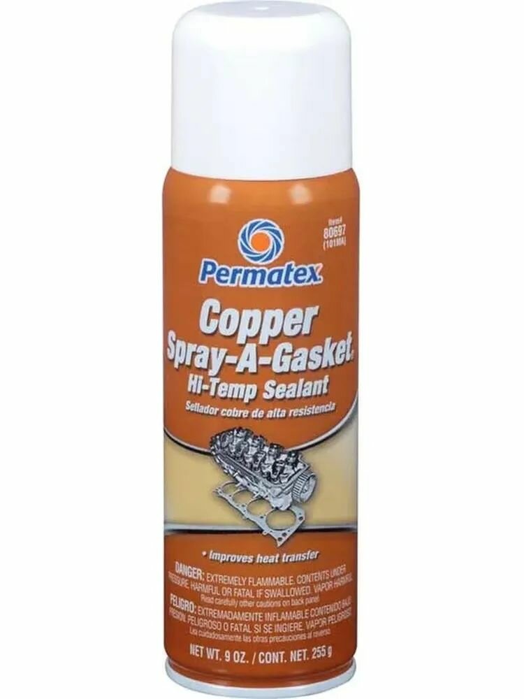 Герметик-Усилитель Прокладок Термостойкий с Медью Аэрозоль 255г.
