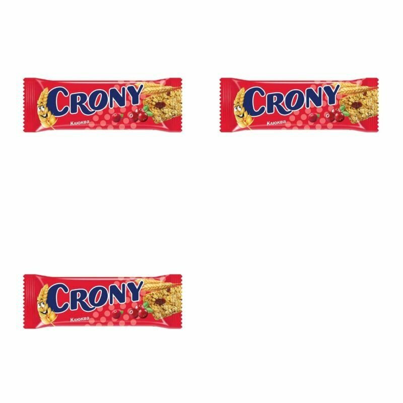 Crony Батончик-мюсли, Клюква 50 гр, 3 штук