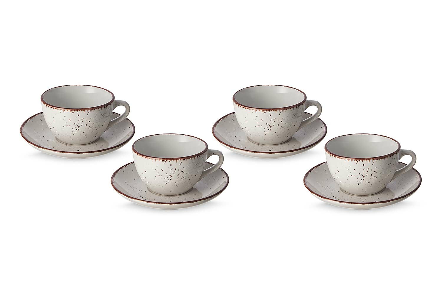 Tika набор чайных пар на 4 персоны, 8 предметов из керамики Керамика для сервировки