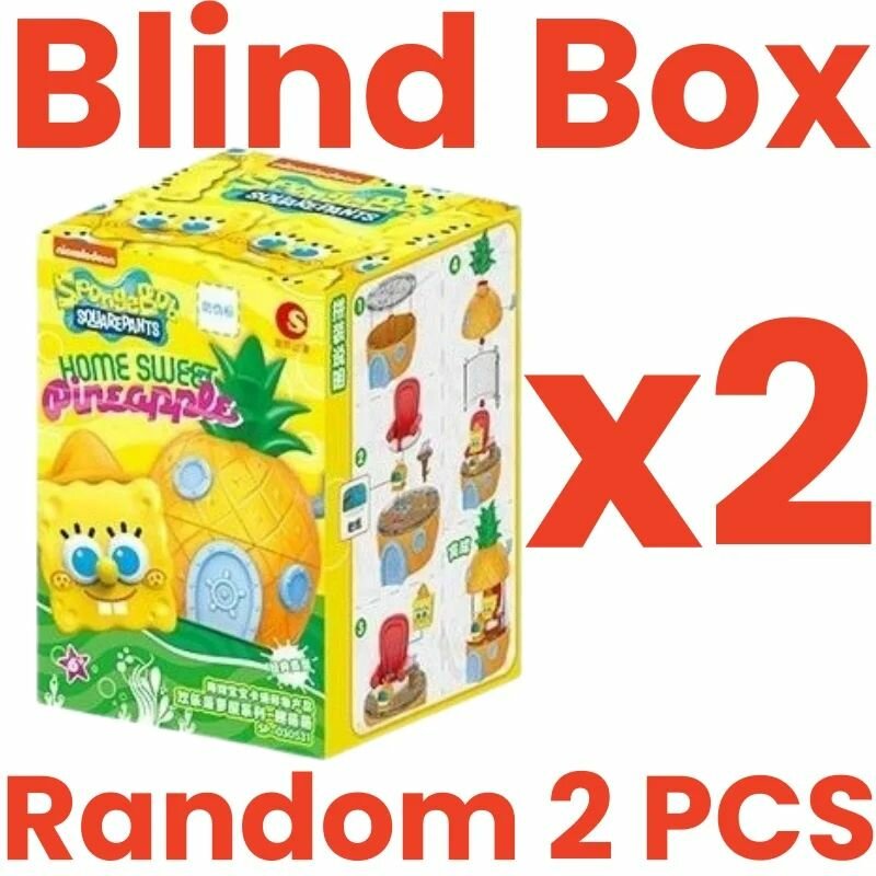 Новые Blind Box Губка Боб: Счастливый Ананасовый Дом, Игрушки для Детей