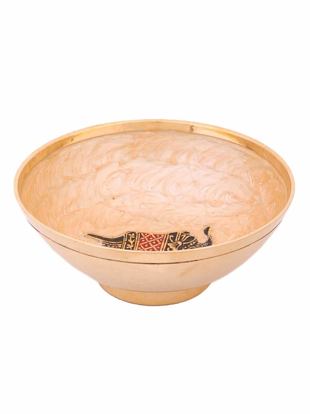 Ваза со слоном для фруктов, ягод, орехов, варенья, Солнце, латунь, Индия, ручная работа