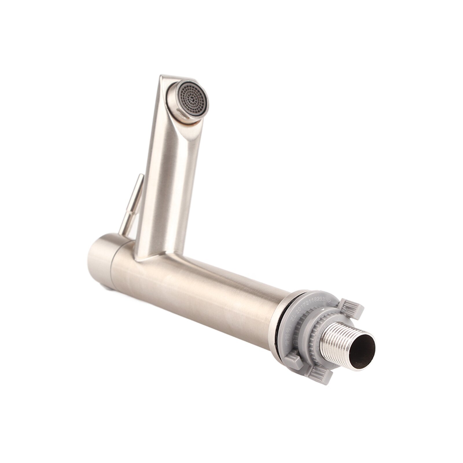 G1/2 Матовый одинарный смеситель для холодной воды из нержавеющей стали, смеситель для умывальника, аксессуар для ванной комнаты, плоский одинарный кран для холодной воды (без трубки)