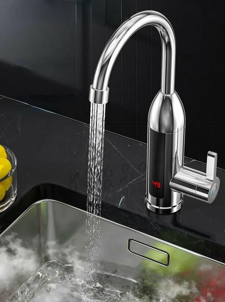 KNOW EASY-Смеситель для кухни, Водонагреватель проточный электрический B&P, Кран нагреватель для горячей воды, Cмеситель с водонагревателем для дачи и дома