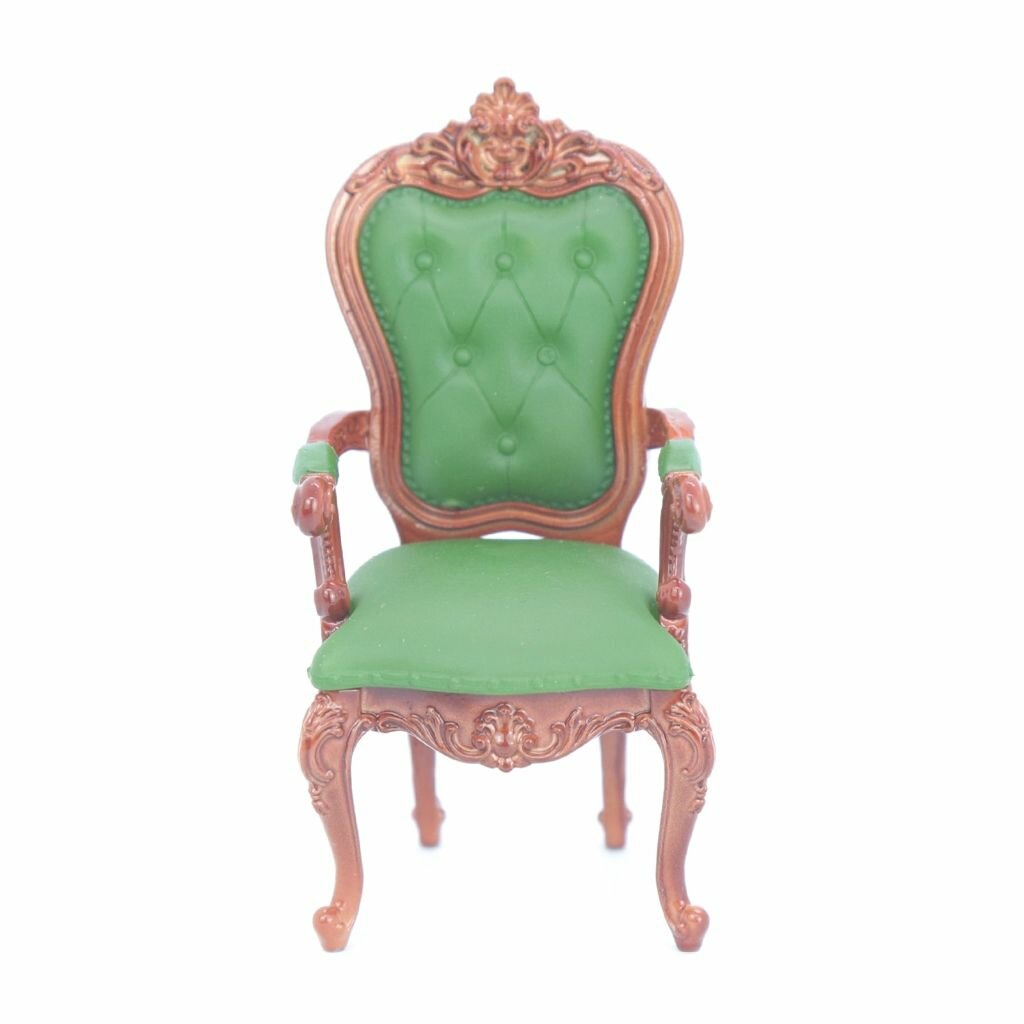 Реалистичное винтажное кресло для кукол 1:12
