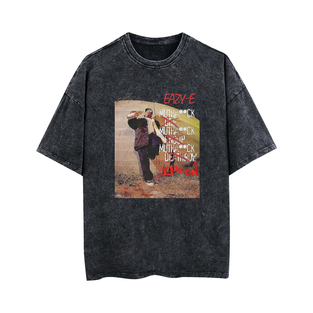 Eazy-E It'S On 187Um Killa обложка альбома хип-хоп рэп винтажный стиль ретро футболка