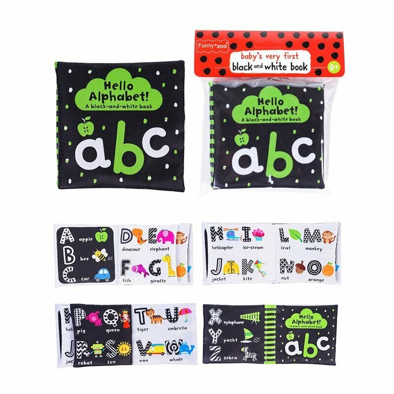 Мягкая тканевая книжка, для новорожденных, для детей 0-36 месяцев, образовательная игрушка