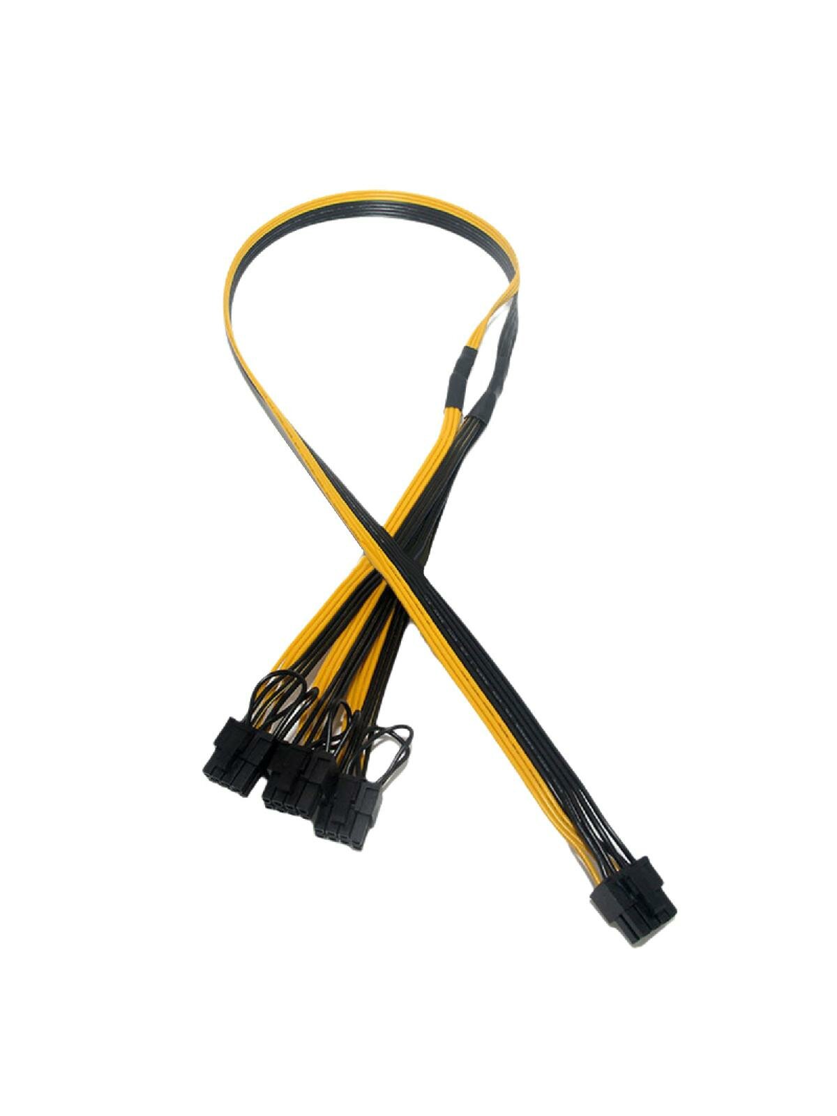 CPU 8Pin Male to 3x 8Pins Male Converter for Mainboard CPU Power Adapter Y-Splitter 8Pin Extension Cable 80cm