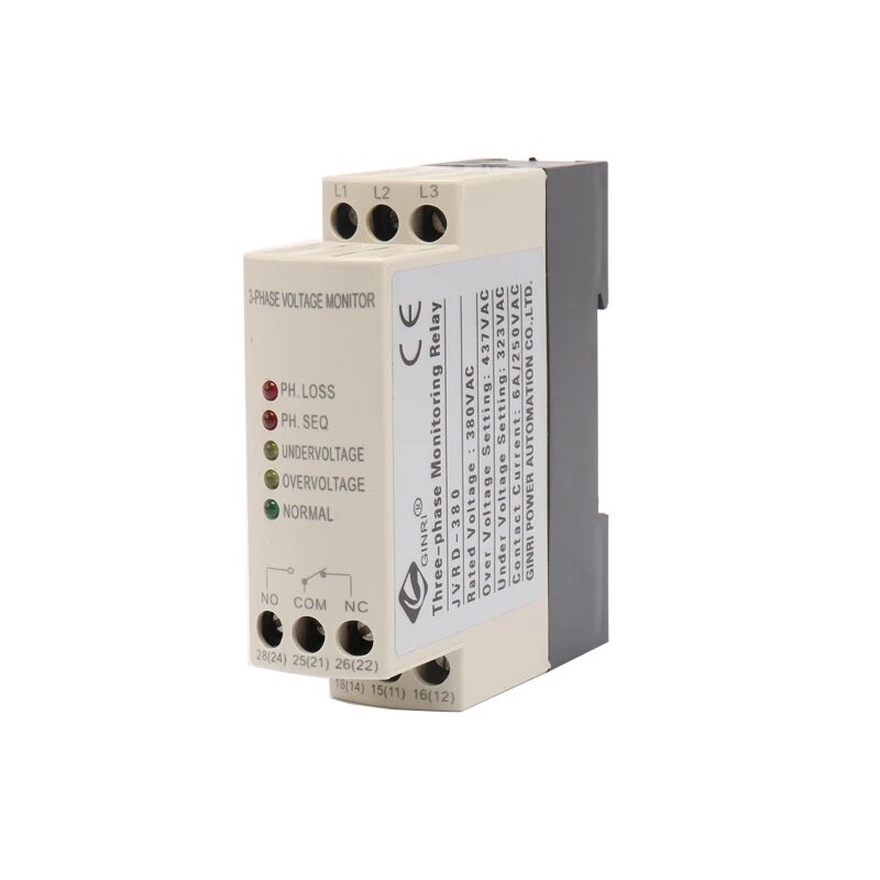 GINRI JVRD трехфазное реле контроля напряжения 380V