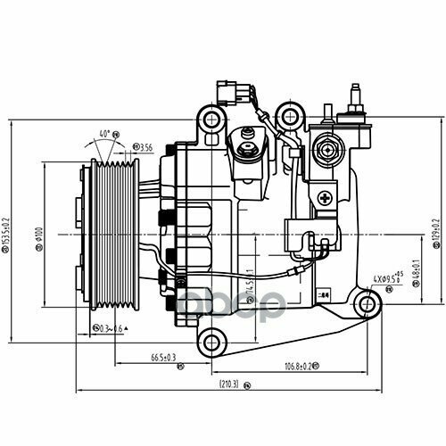 Компрессор кондиционера HONDA ACCORD VII, CR-V III, CIVIC VIII, FR-V шт. Zikmar арт. Z14415R