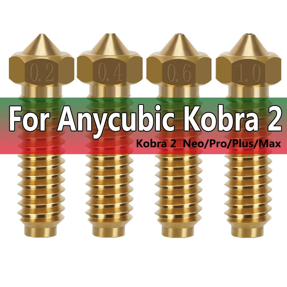 Для Anycubic Kobra 2 Kobra 2 Neo/Pro/Plus/Max сопло латунные аксессуары для 3D-принтеров сопла 0,2/0,4/0,6 мм для Anycubic Kobra 2 Pro