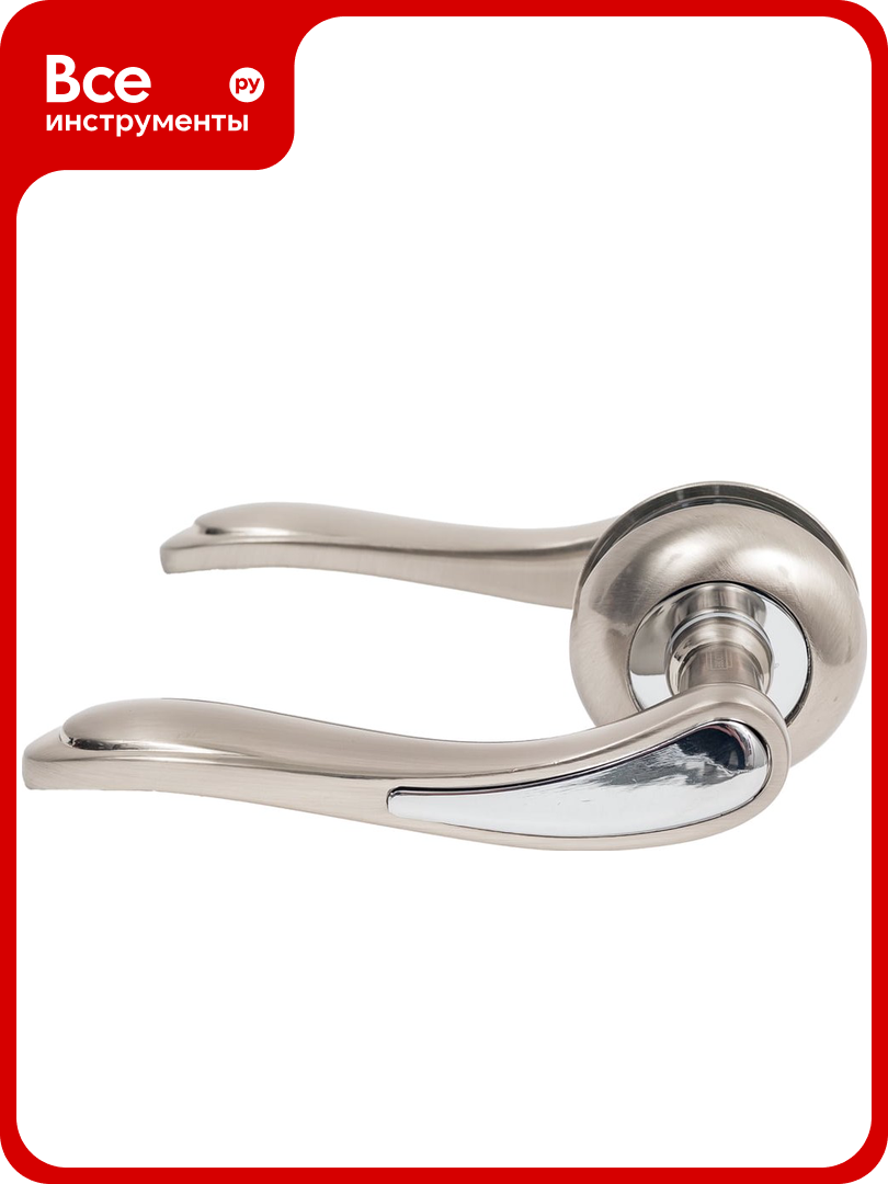 Ручка PALIDORE 102 HH никель 98760489, гальваническое покрытие, круглая форма, предназначена для межкомнатных дверей