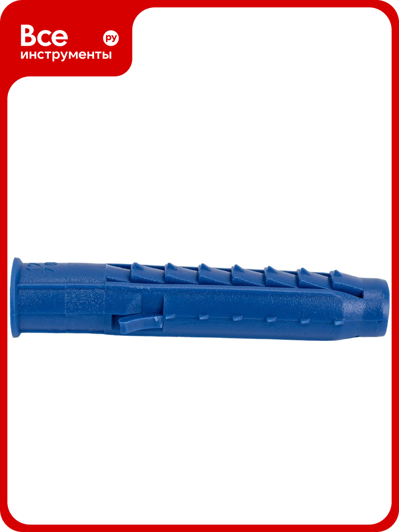 Распорный дюбель Чапай 12х70 шипы+усы, синие 200шт - пакет Tech-Krep 111137, черный