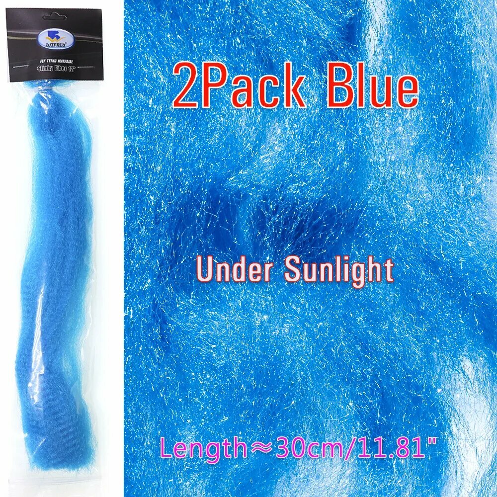 ICERIO14 цветов волокно для мух Синий, 2Pack LakeBlue