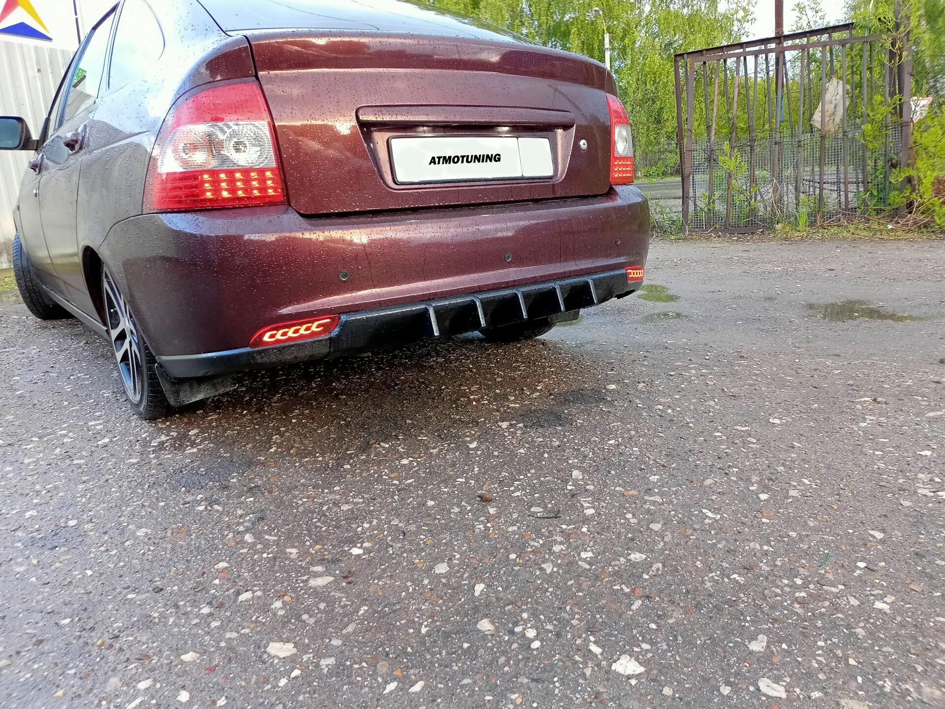 Диффузор на задний бампер приора Х/Б