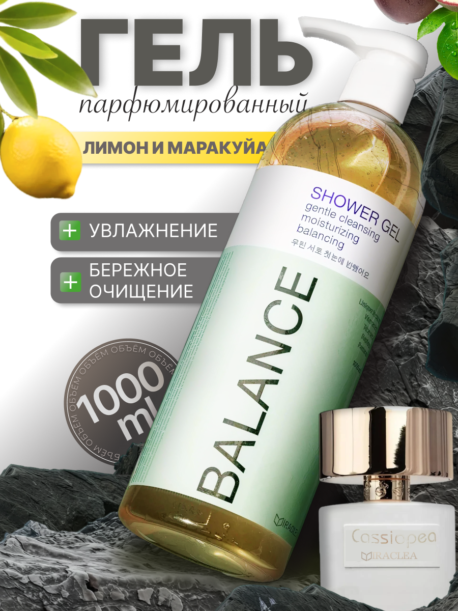 Гель для душа женский по мотивам аромата дорогого парфюма Tiziana Terenzi Cassiopea 1000мл IRACLEA