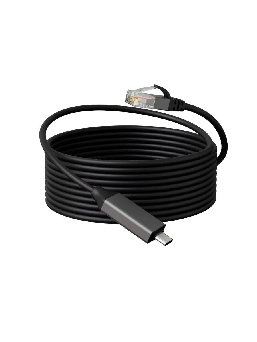 Кабель BU-USB-C-LAN100-2m USB Type-C (m) RJ-45 (m) 2м черный