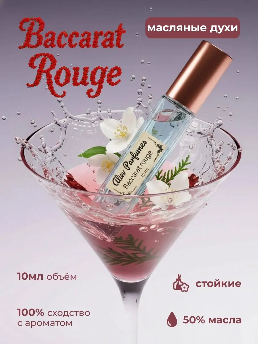 Масляные стойкие женские духи по мотивам Baccarat rouge 10 мл