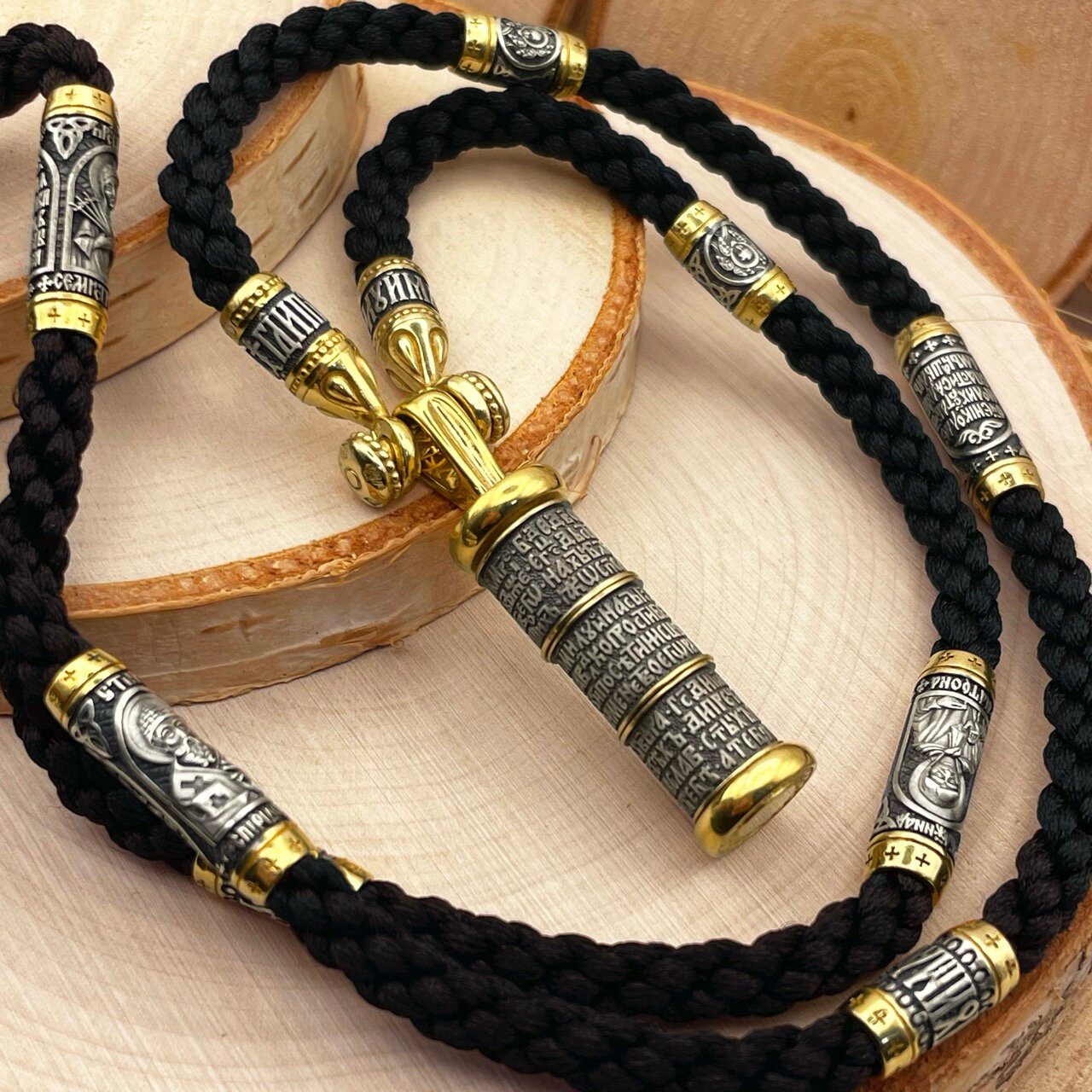 Комплект украшений, серебро, 925 проба, чернение, оксидирование, золочение