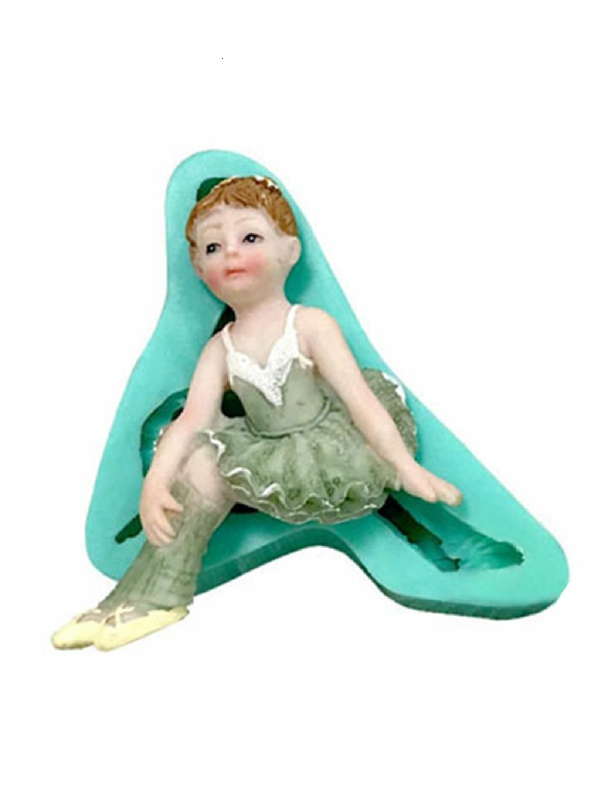 1 балетная девушка для занятий йогой и танцами, силиконовая форма, случайный цвет формы-F1225BL