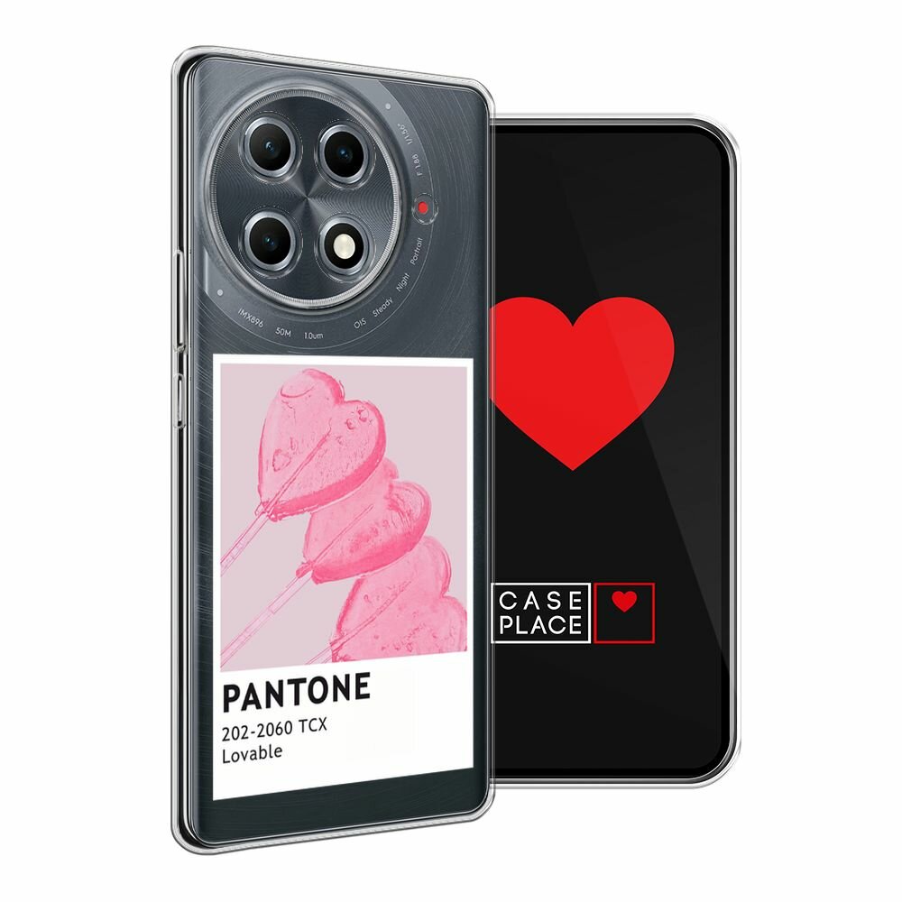 Чехол на Tecno Camon 30S Pro / Текно Камон 30S Про с принтом "Pantone Lovable 2 - 14 февраля", прозрачный — фото 1