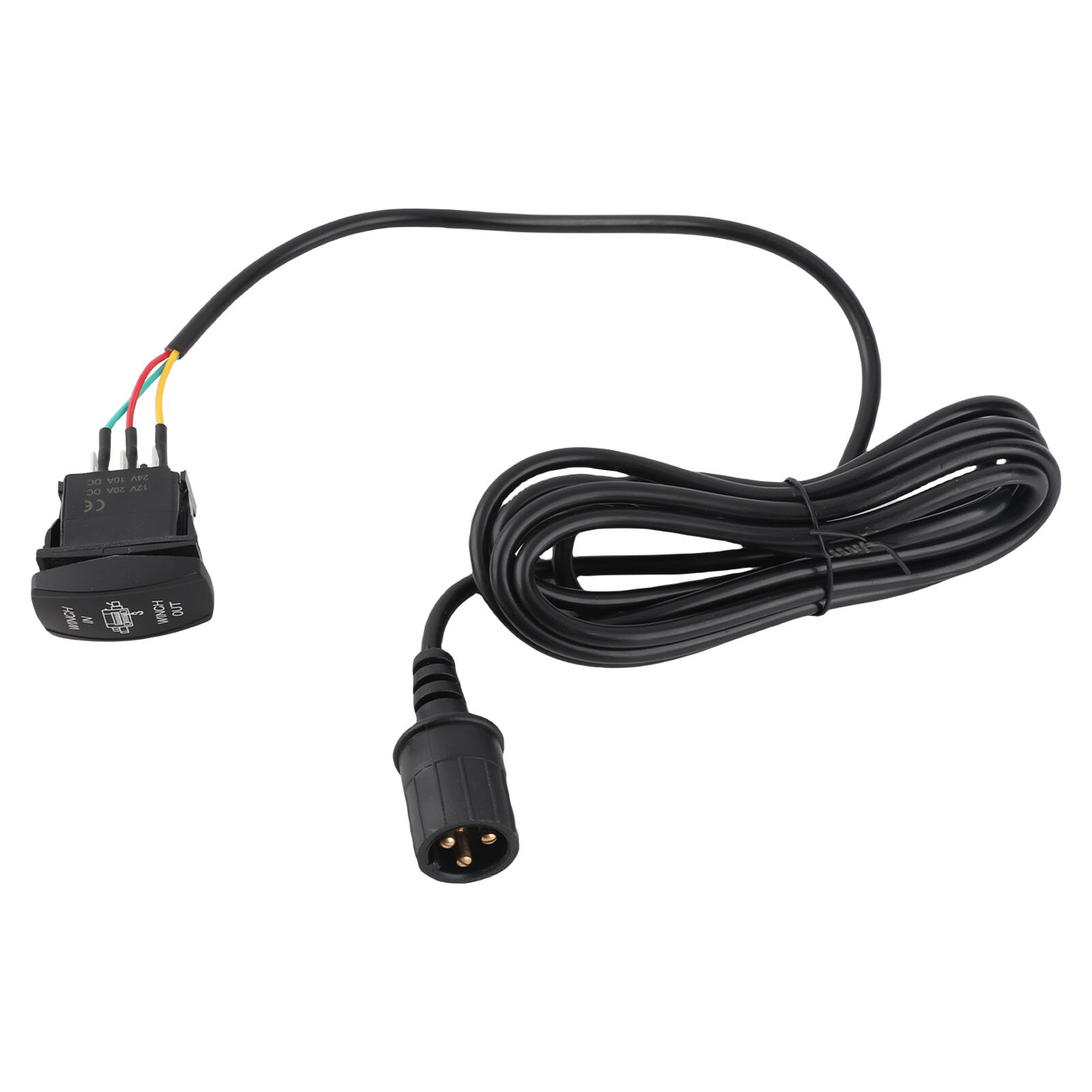 Удлинительный кабель с 3-мя зубцами для лебедки, ручной пульт дистанционного управления, 12 В, тумблер для автомобилей, мотовездеходов, внедорожников, 10 футов, прочный