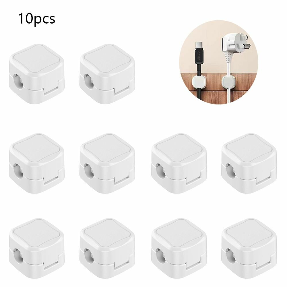 10 шт. магнитные кабельные зажимы, органайзер для кабелей на стол, аксессуары для офиса или дома