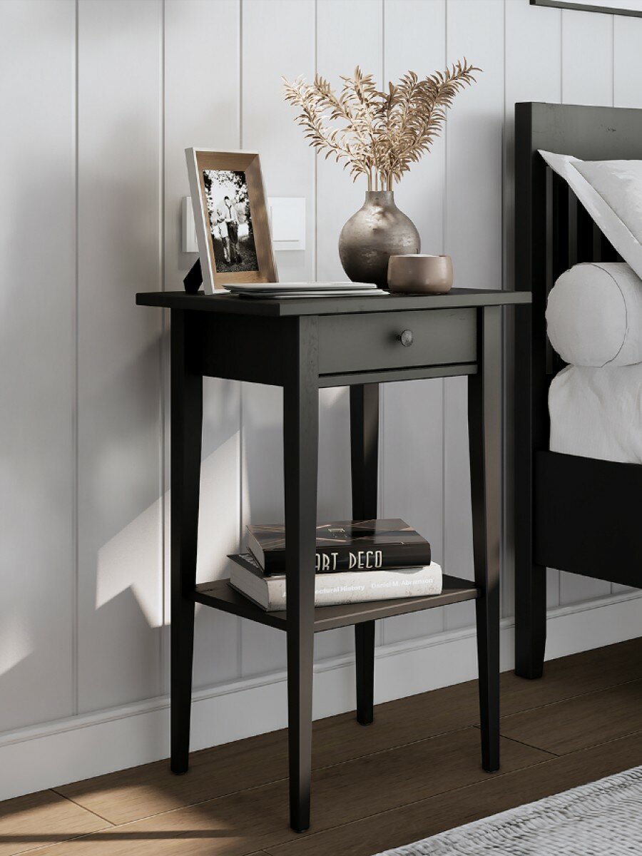 Тумба прикроватная 1 ящик Askona (Аскона) Terek (Терек) 046*070*035 Черный