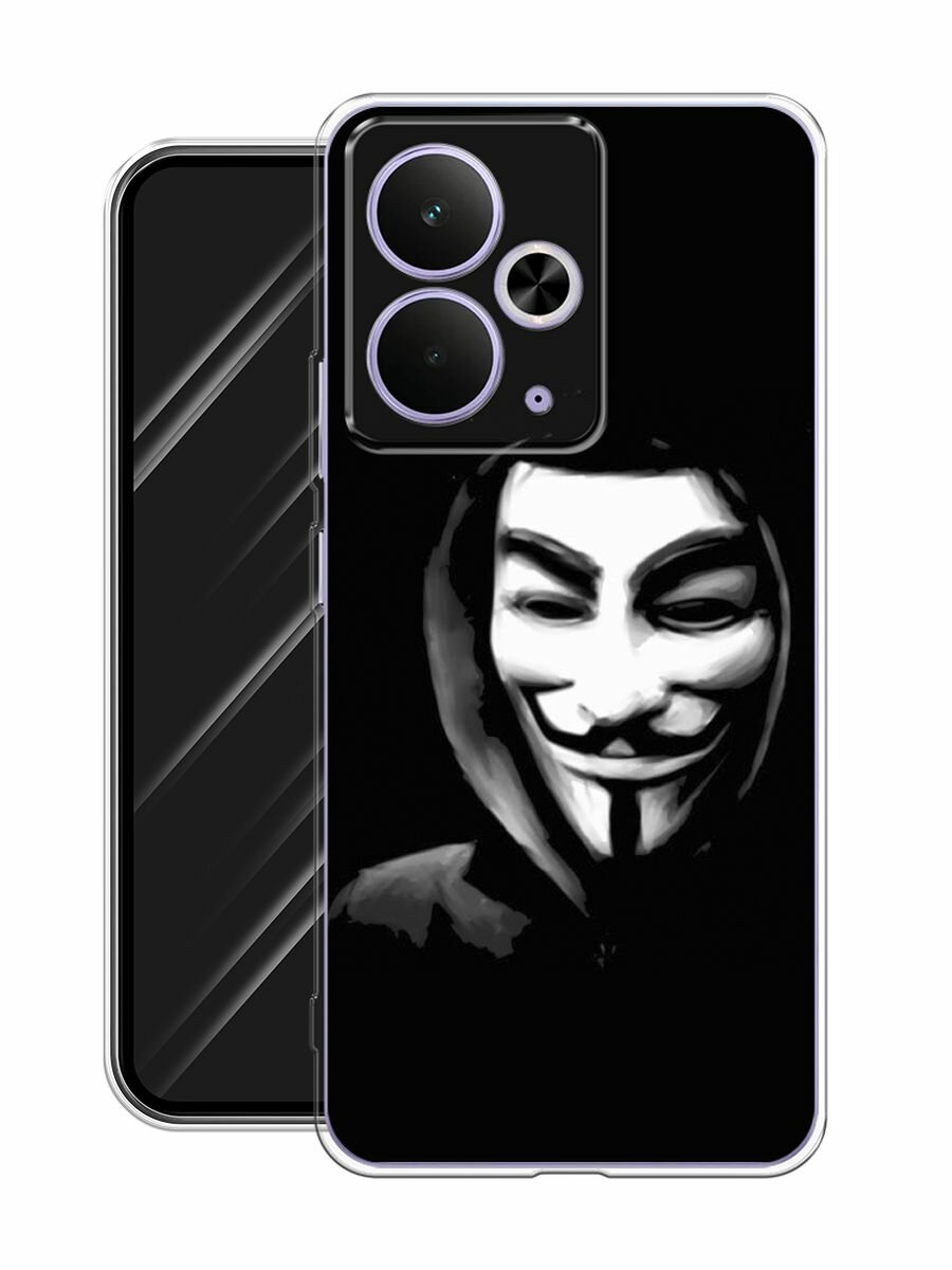 Силиконовый чехол на Realme 14T / Реалми 14Т с принтом "Анонимус" — фото 1