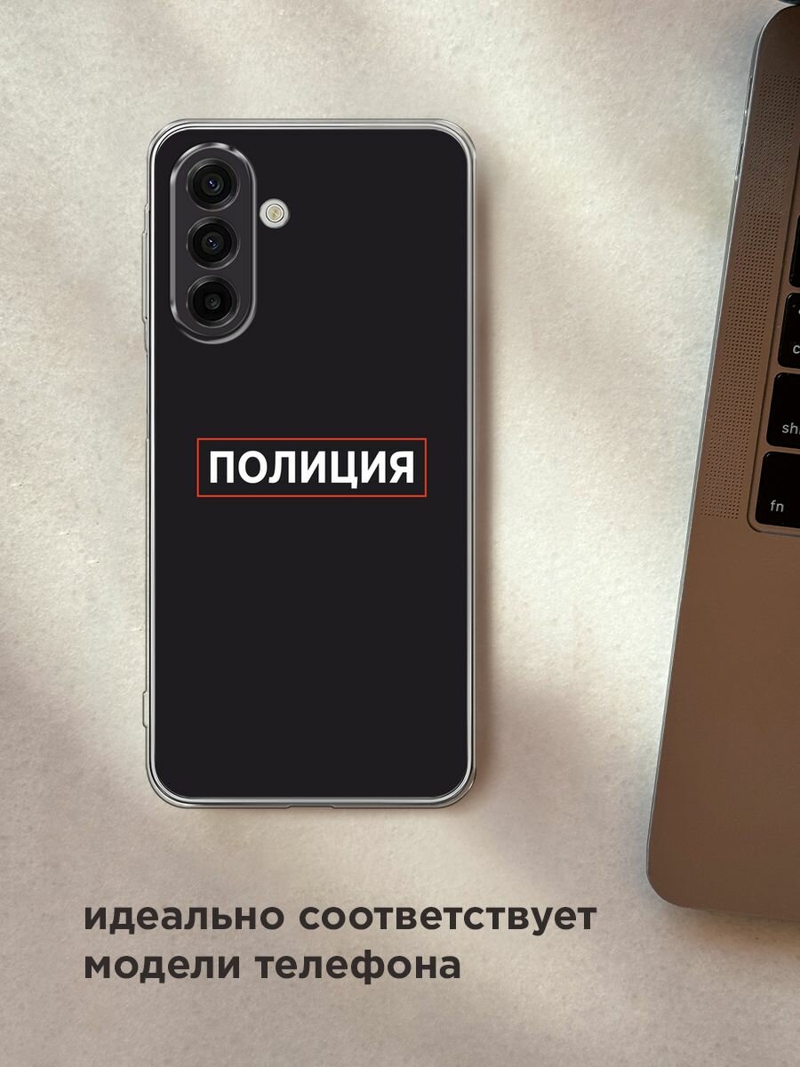 Чехол на Samsung Galaxy A17/A18 / Самсунг А17/А18 с принтом "Police logo" — фото 1