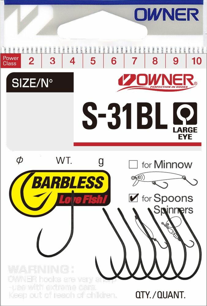 OWNER Крючок S-31BL BC №6 7шт