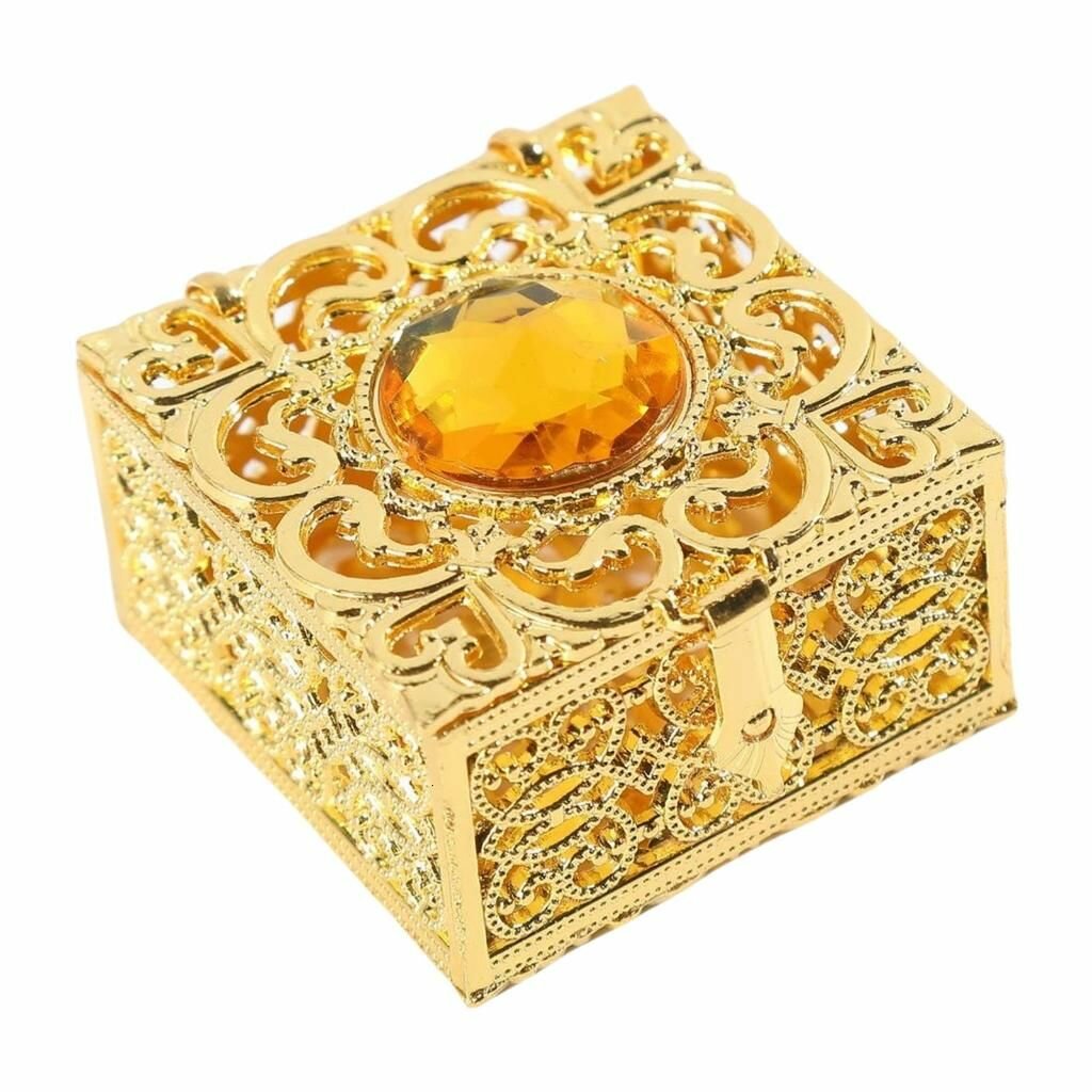 Шкатулка, Шкатулка для драгоценностей в стиле Ретро-Золотая