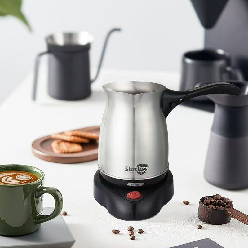 Электрическая нержавеющая сталь в турецкой кофеварке автоматизирована