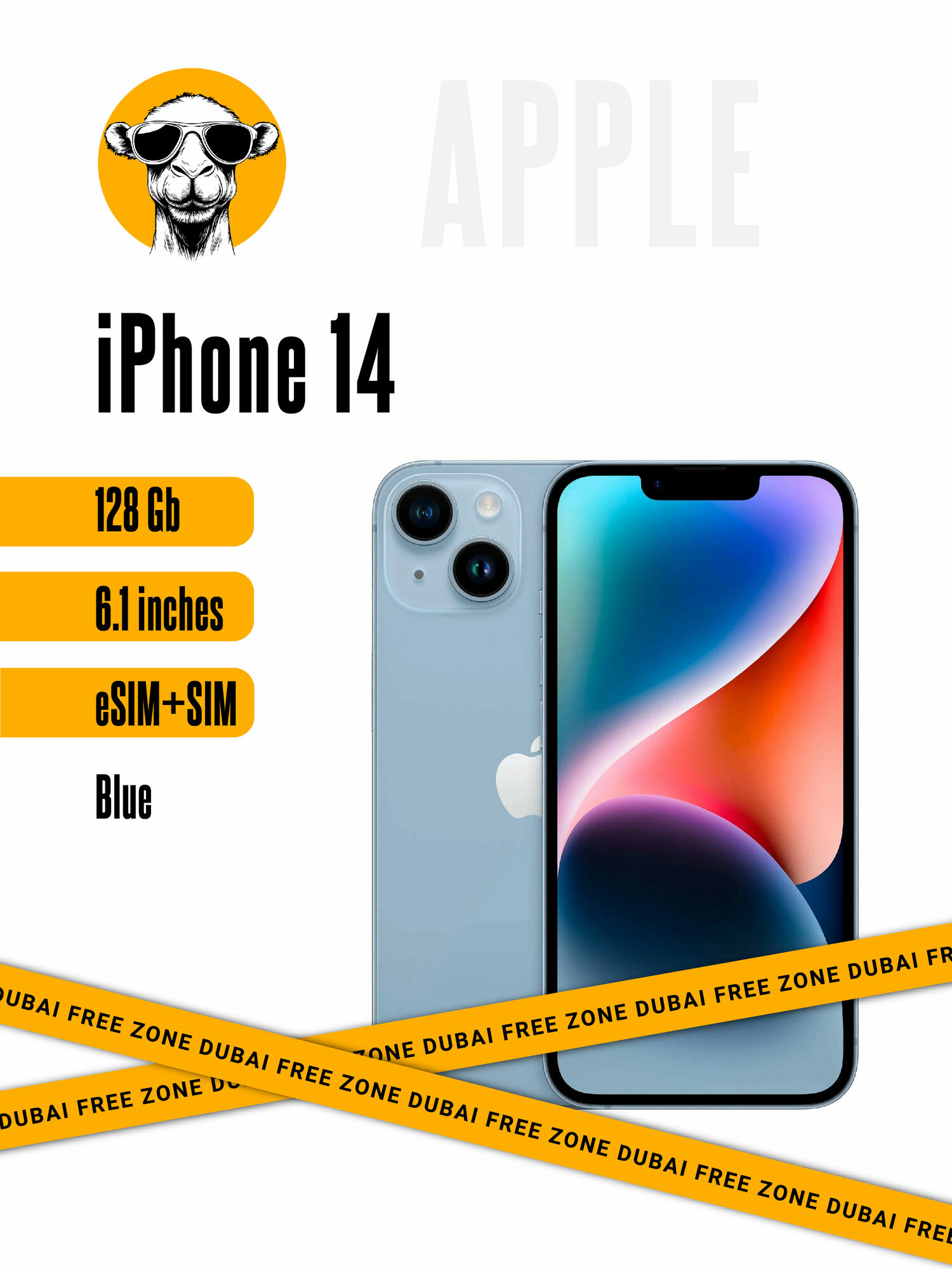 Смартфон iPhone 14 128Gb Blue Sim+E-Sim