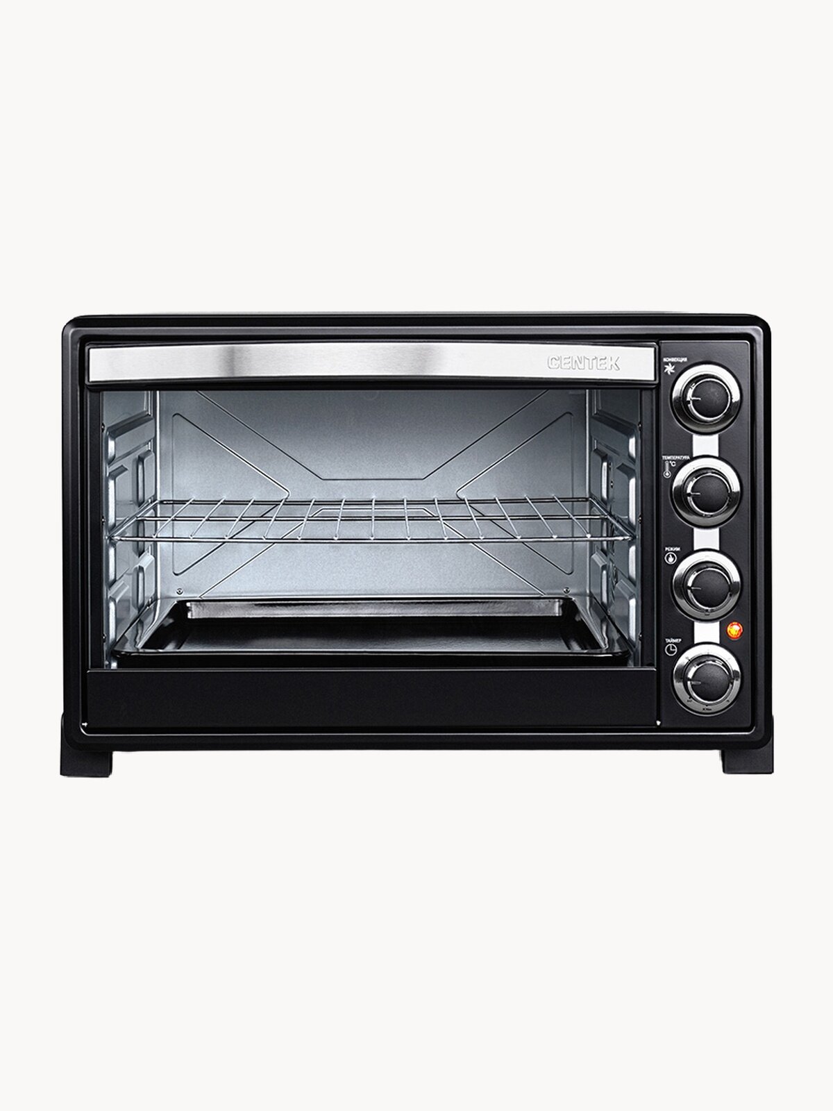 Духовка электрическая настольная Centek CT-1533-62 Convection, конвекция, объем 62 л, 2200 Вт, 5 режимов, таймер 90 мин